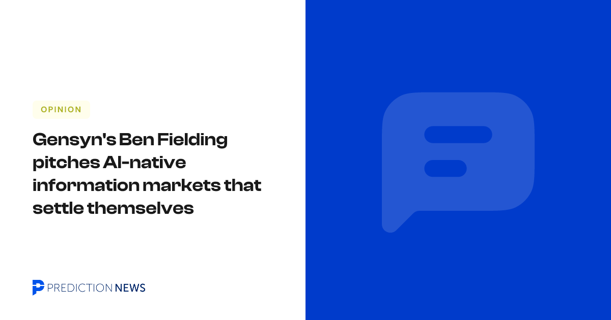 Gensyn's Ben Fielding pitches AI-native information markets that settle ...