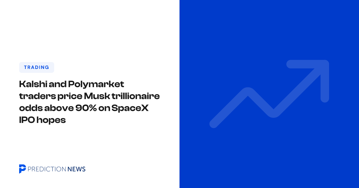 Kalshi and Polymarket traders price Musk trillionaire odds above 90% on ...