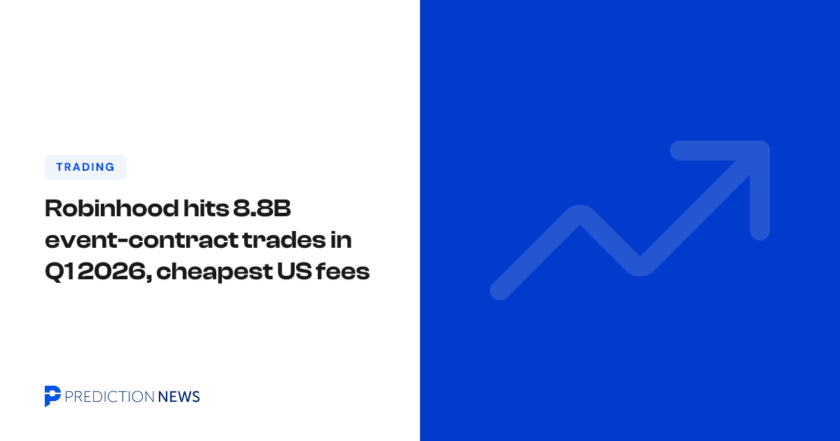 Robinhood clocks 8.8B event-contract trades in Q1 2026, routing through ...